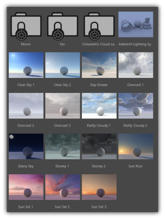 دانلود پریست Real Sky Studio C4D انواع آسمان با نورپردازی